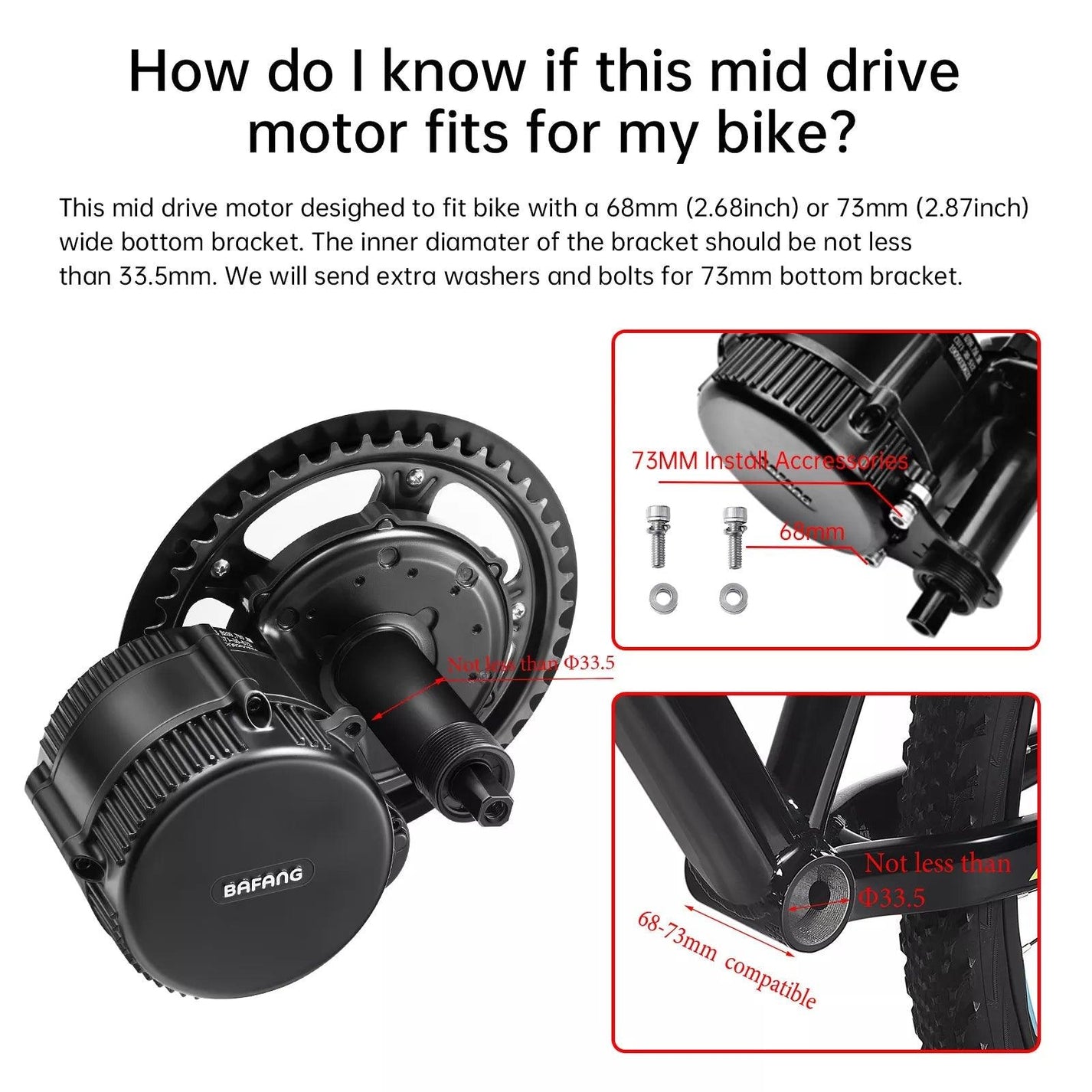 Bafang BBS01B - 250W/350W Heavy Duty Mid Motor Conversion Kit